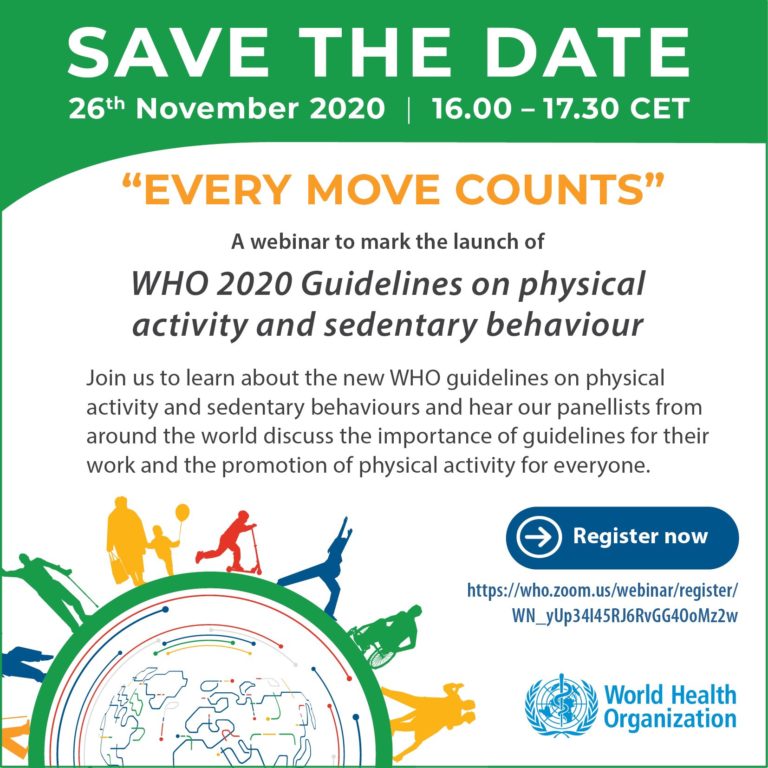 Every move counts: launch of the WHO guidelines on physical activity ...